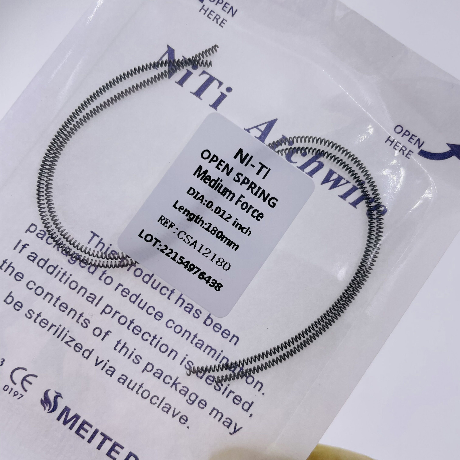 10 Pack Dental Orthodontic Open Coil Spring NiTi Alloy Medium Force 0. ...
