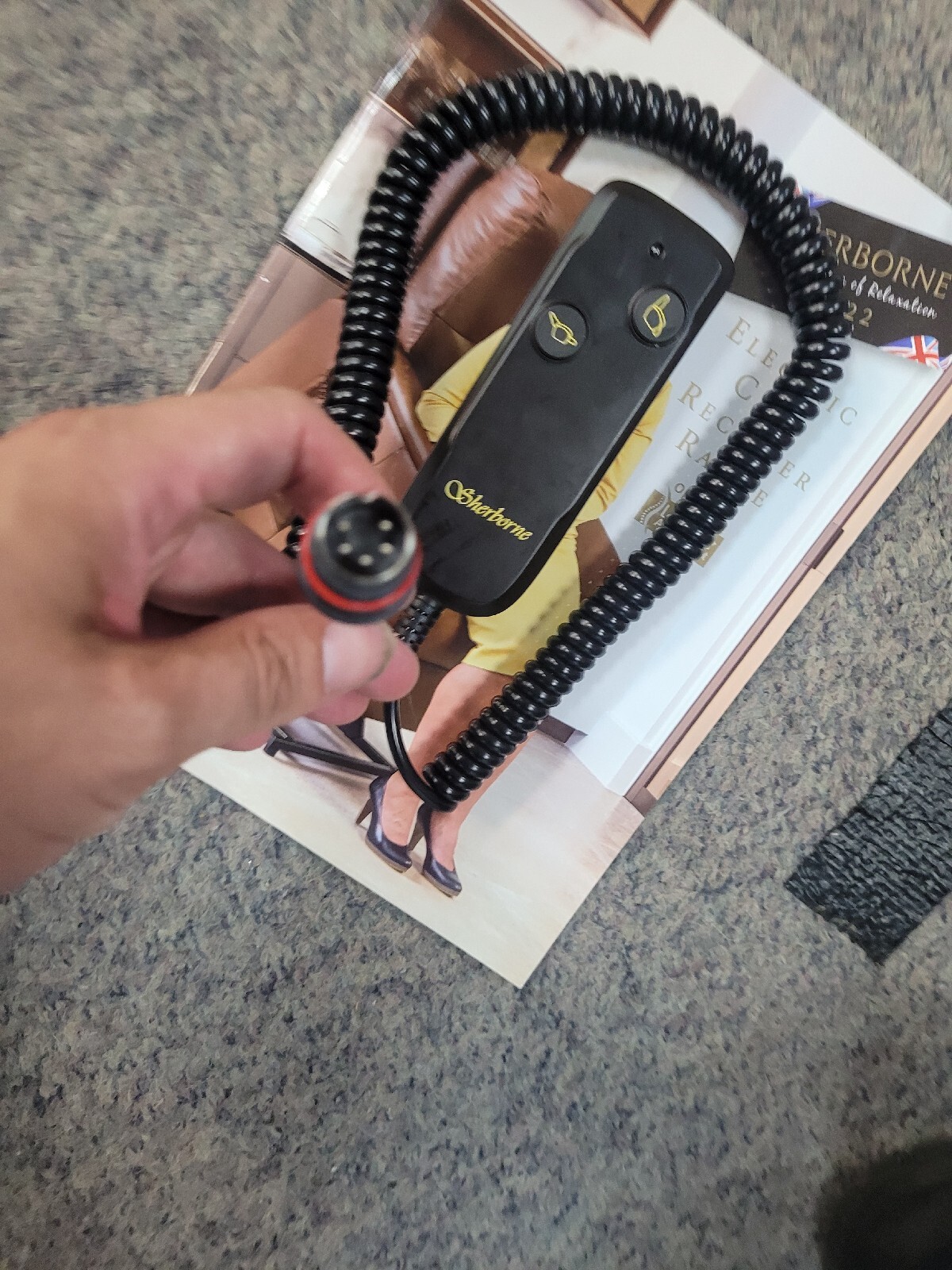 New 2 Button Mobility Electric Chair Riser Recliner Sherborne Handset ...