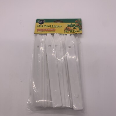 Miracle Gro Mini Plant Labels 5 Inches 30 Pieces Perfect For Seedlings ...