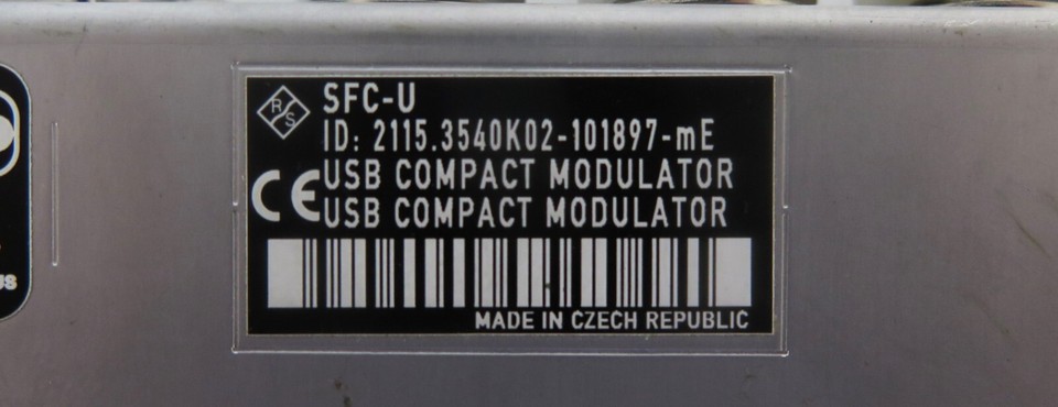 Rohde and Schwarz SFC-U, USB Compact Modulator - 2115.3540K02 | eBay