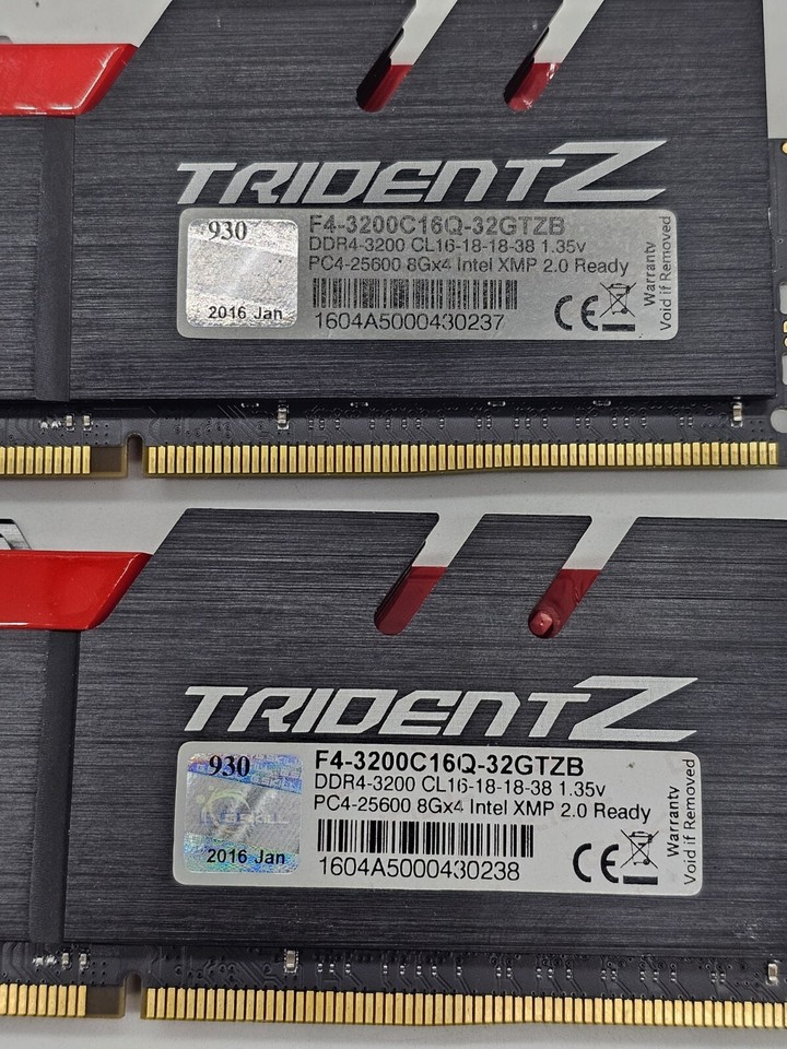 32GB G. Skill Trident Z DDR4 3200MHz Memory Module Memory Modules 32GB ...