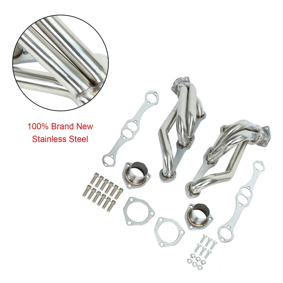 Manifold Headers Fit Chevy Blazer S10 S15 V8 Fit GMC Engine Small Block ...