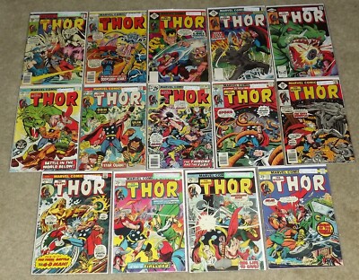 THE MIGHTY THOR LOT OF 14 216 234 236 237 238 239 249 256 258 260 261 ...