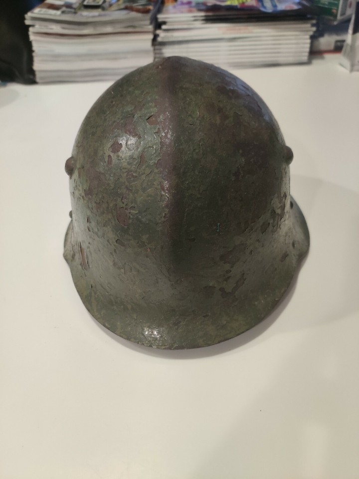 WWII GERMAN TYPE M36 BULGARIAN STEEL HELMET W/ STRAP/ LINER VINTAGE WW2 ...