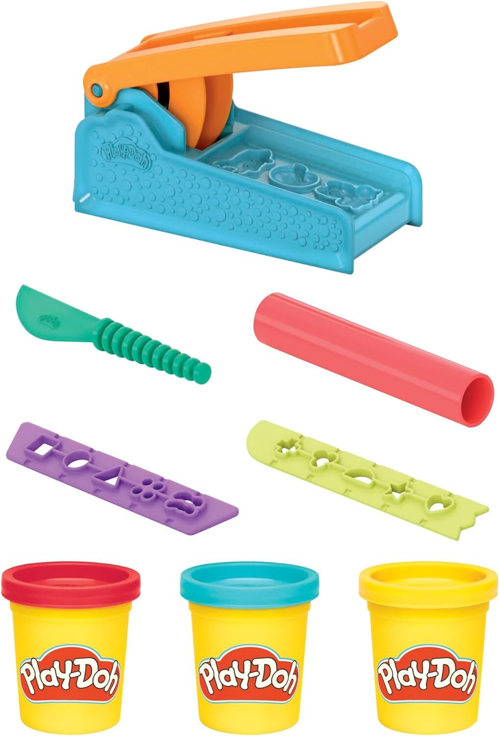 Play Doh Fun Factory Shape Making Machine with 3 Non-Toxic Colours ...