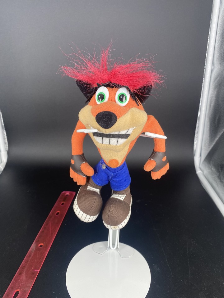 Crash Bandicoot Keychain Plush 1999 SAE CHANG TOY WORLD SAMPLE VERY ...