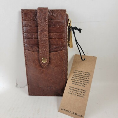 Margot New York Genuine Leather 2 Tone Slim Credit Card Wallet.. New | eBay