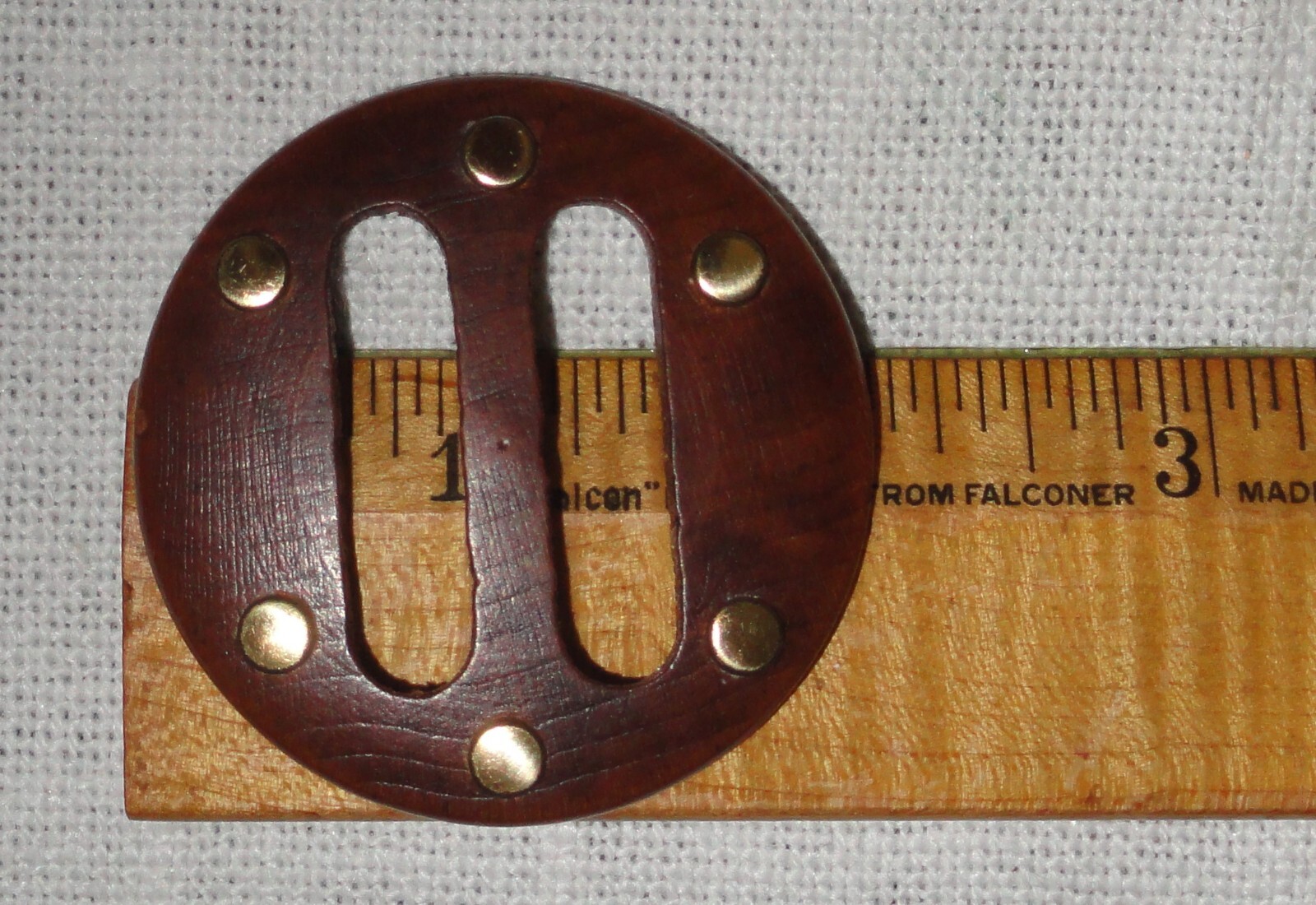 1960’s/70’s Studded Wooden/Wood Belt Buckle ~ Brown & Brass Color | eBay