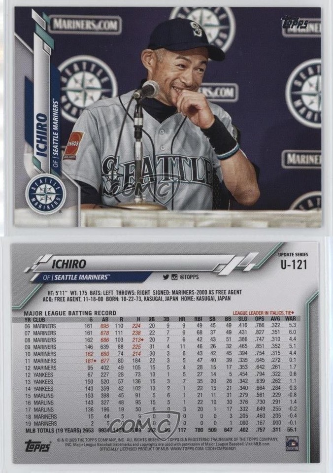 2020 Update Photo Variation Ichiro Suzuki SP (Press Conference ...