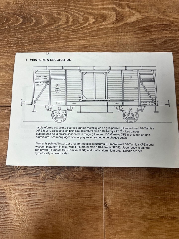 Ironside Kit German Box Car Type G10 IR039 Partially Complete in Box ...