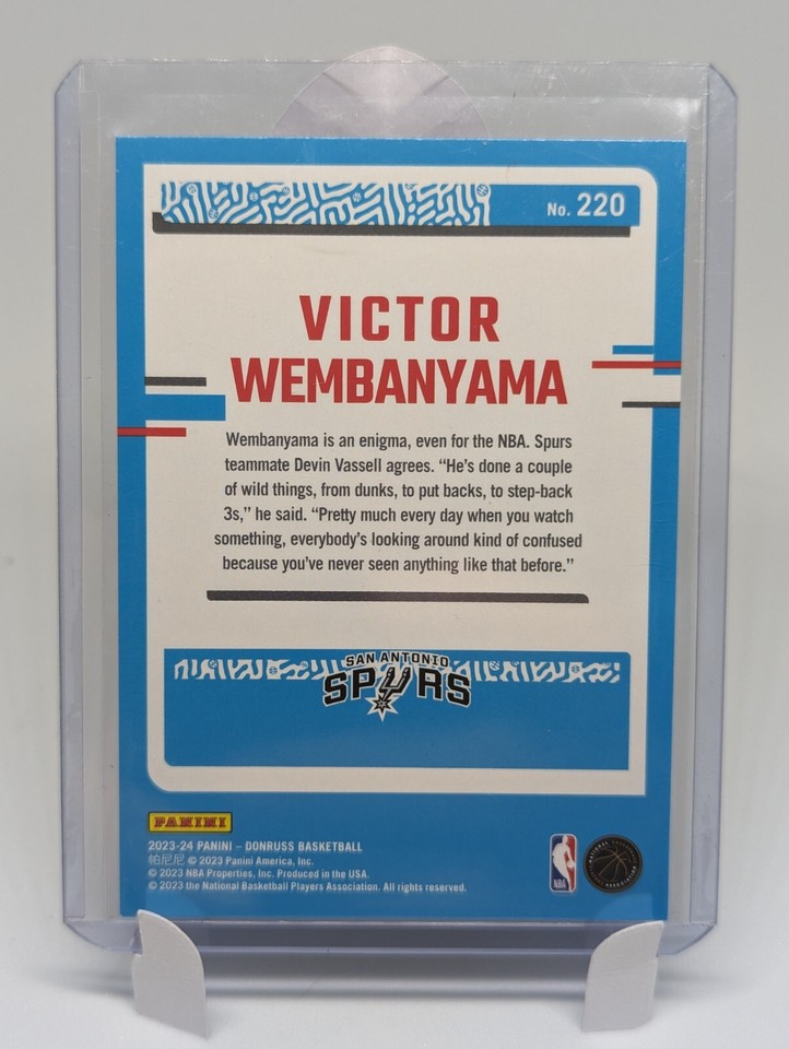 2023-24 Panini Donruss Victor Wembanyama Rated Rookie RC #220 Spurs | eBay