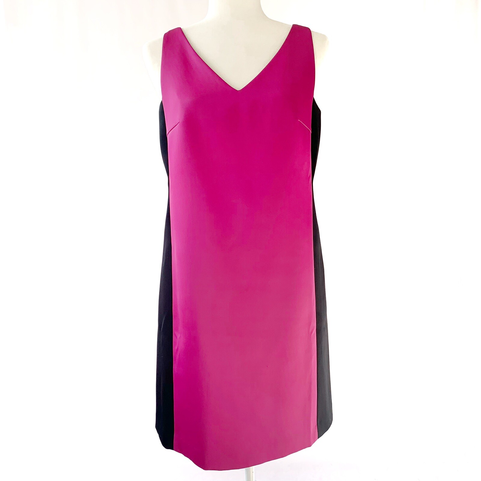 Club Monaco Colorblock Shift Dress Black Pink Size 4 - Gem