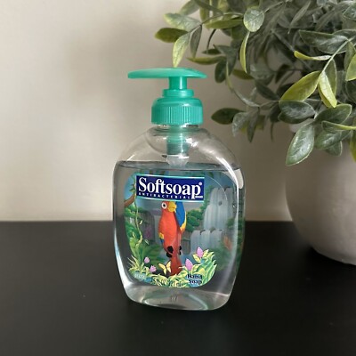 Frutiger Aero Vtg Softsoap PARROT Hand Soap Dispenser Reusable Bottle ...