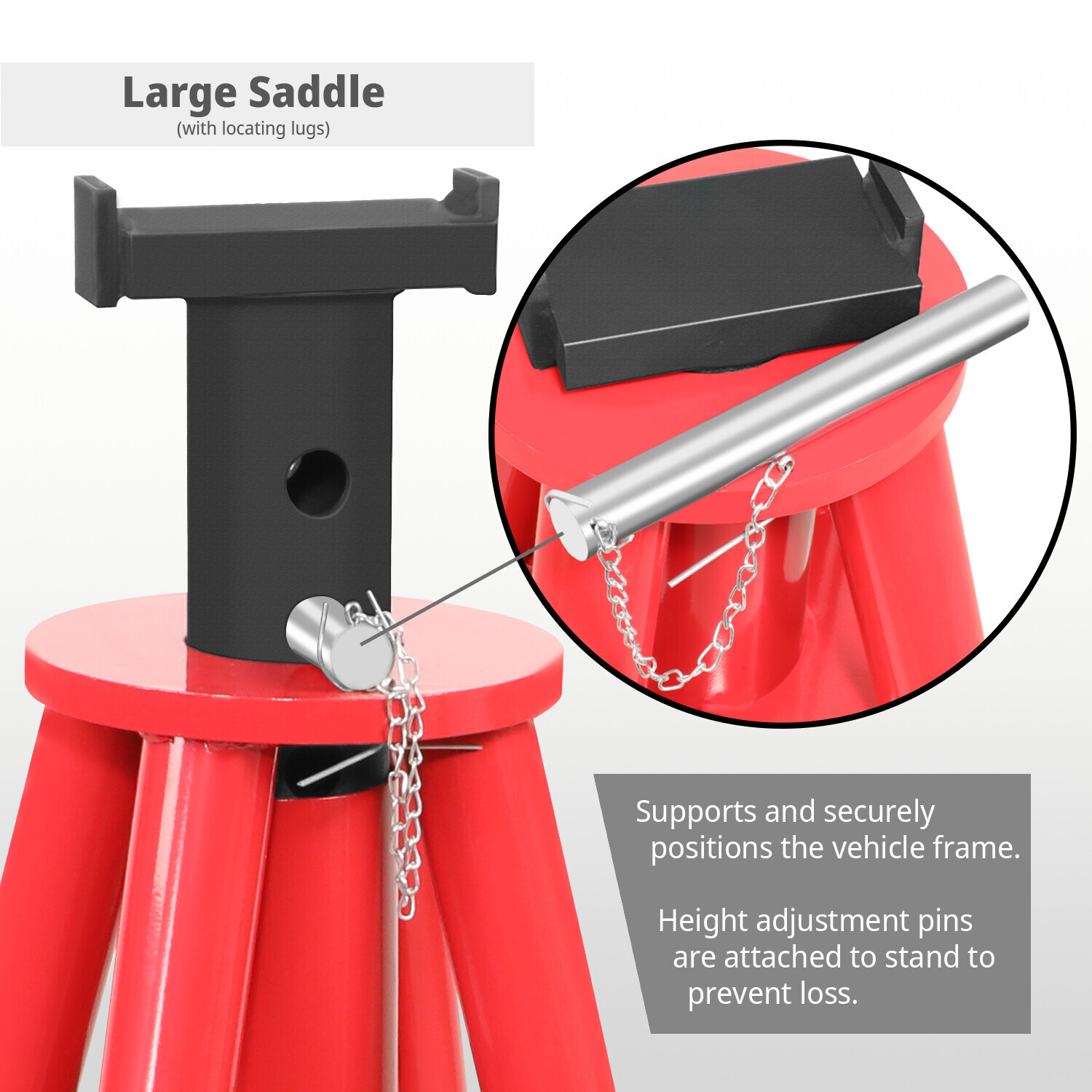 10Tons 20,000 lbs Adjustable Jack Stands Heavy Duty Steel LARGE SUPPORT ...