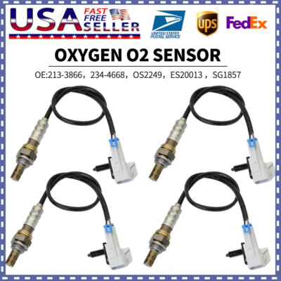 4PCS Upstream and Downstream O2 Oxygen Sensor For Chevy 1500 5.3L GMC ...