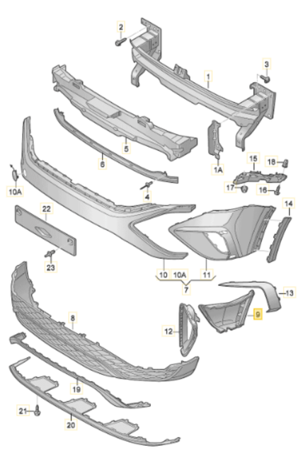 Genuine Volkswagen Air Duct 2GJ-807-162-9B9 for sale online | eBay