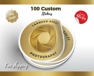 100 Custom Printed Stickers | Die Cut Vinyl | Bulk product labels ...