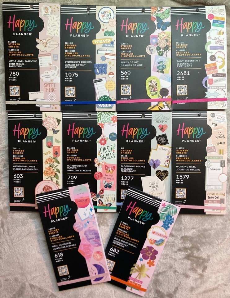 Happy Planner Sticker Books YOU CHOOSE FROM MANY DESIGNS, DISNEY, MORE ...