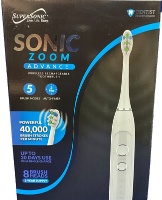 Supersonic AdvanceTB-5100W, Wireless-Rechargeable Toothbrush- 5 Brush ...
