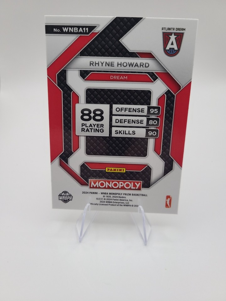 2024 Panini Prizm Monopoly Rhyne Howard WNBA11 Silver Prizm Atlanta ...