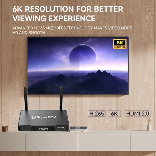 PRO +18 APPS SUPERBOX S6 PRO TV BOX Media Player Simple Setup Pure ...