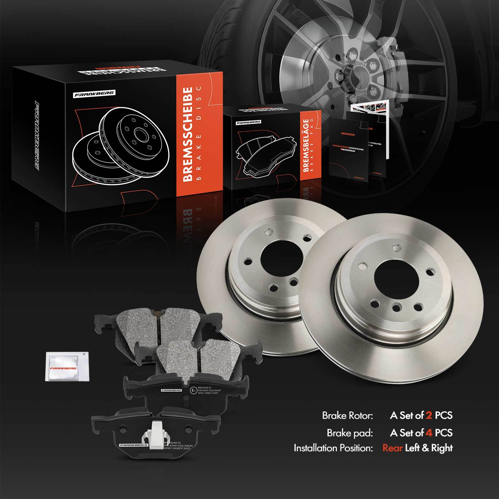 Brake Discs+Brake Pads 320mm Rear for BMW 520d 525i 530d 630i E60 E61 ...