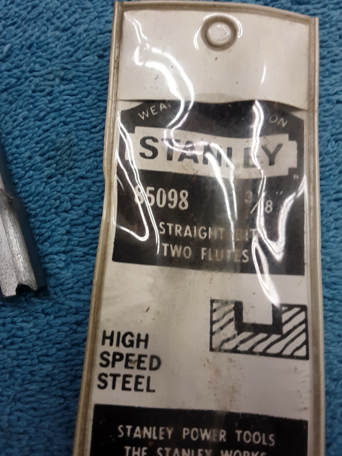 Stanley Router bit, #85098 Straight bit Two flute 3/8 Dia. New Old ...