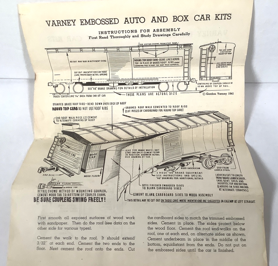 Varney HO Scale Kit R-15 Refrigerator Car Milwaukee Wood assembled 1941 ...