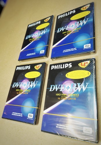 4x Philips DVD + RW 1-4x 4.7GB 120 min Video ReWritable discs NEW ...