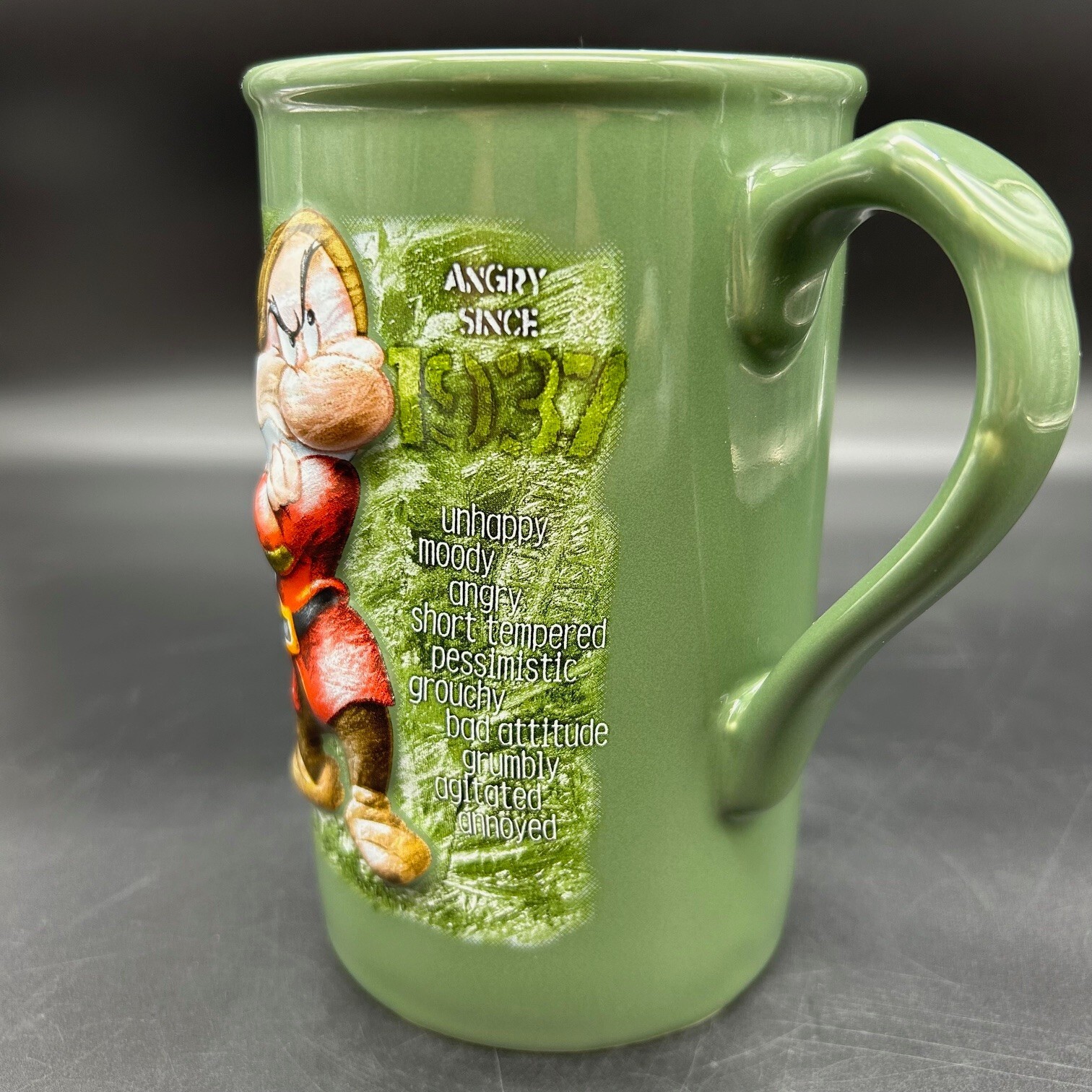 Walt Disney World Green Grumpy Bad Mood Dude Coffee Mug Oversized | eBay