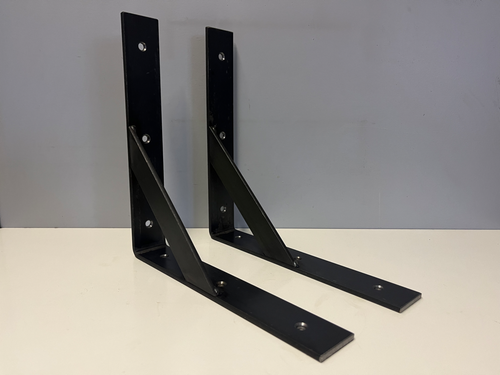 Mild Steel Bracket Reinforced Heavy Duty 90 Degree 5mm Thick UK ...