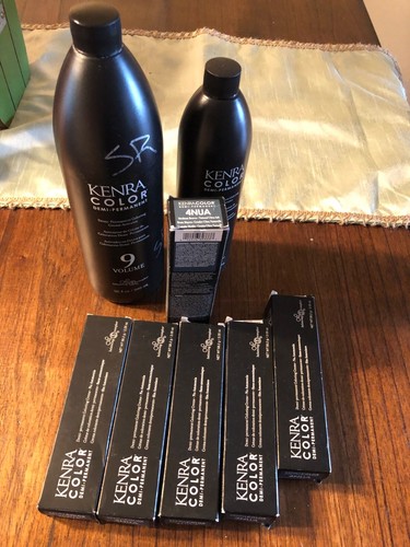 KENRA Demi Permanent Color 4NUA MedAshBrown 6 tubes;Volume 9 Crème ...