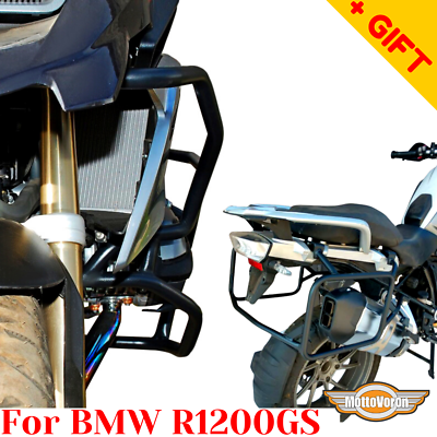 For BMW R1200GS Pannier rack Engine guard R 1200 GS Crash bars Side ...