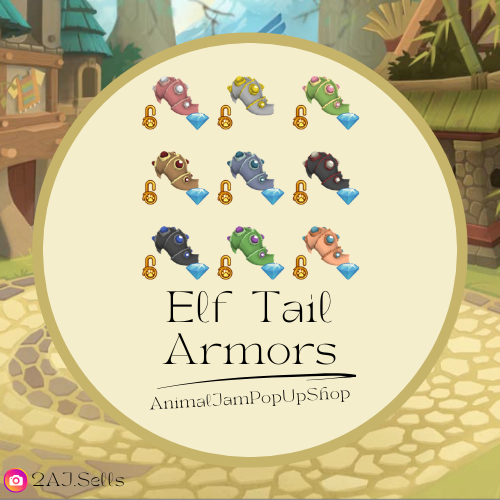 Animal Jam Elf Tail Armors AJC I Fast & Cheap I Read Description | eBay