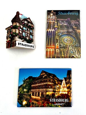 Strasbourg France Magnets including 3D Half-timbered House Magnet - ALL ...