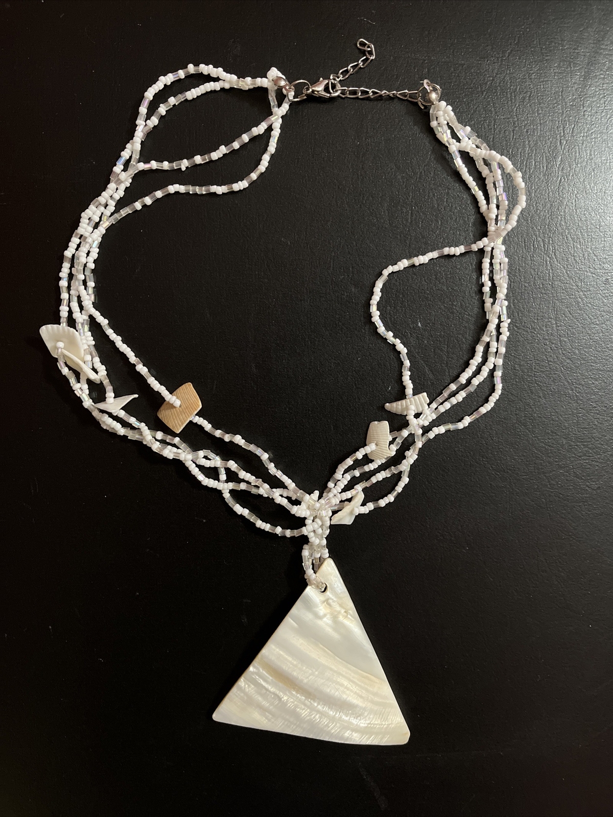 Women’s Seashell White Triangular Shaped Necklace New | eBay