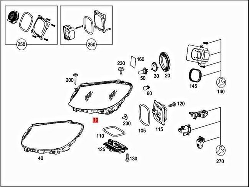 Genuine MERCEDES A205 C205 S205 W205 C-CLASS W205 Lamp unit 2059067202 ...