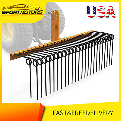 72" 3 Point Robust 3-Point Pine Straw Rake for Cat-0 & Cat-1 Tractors ...