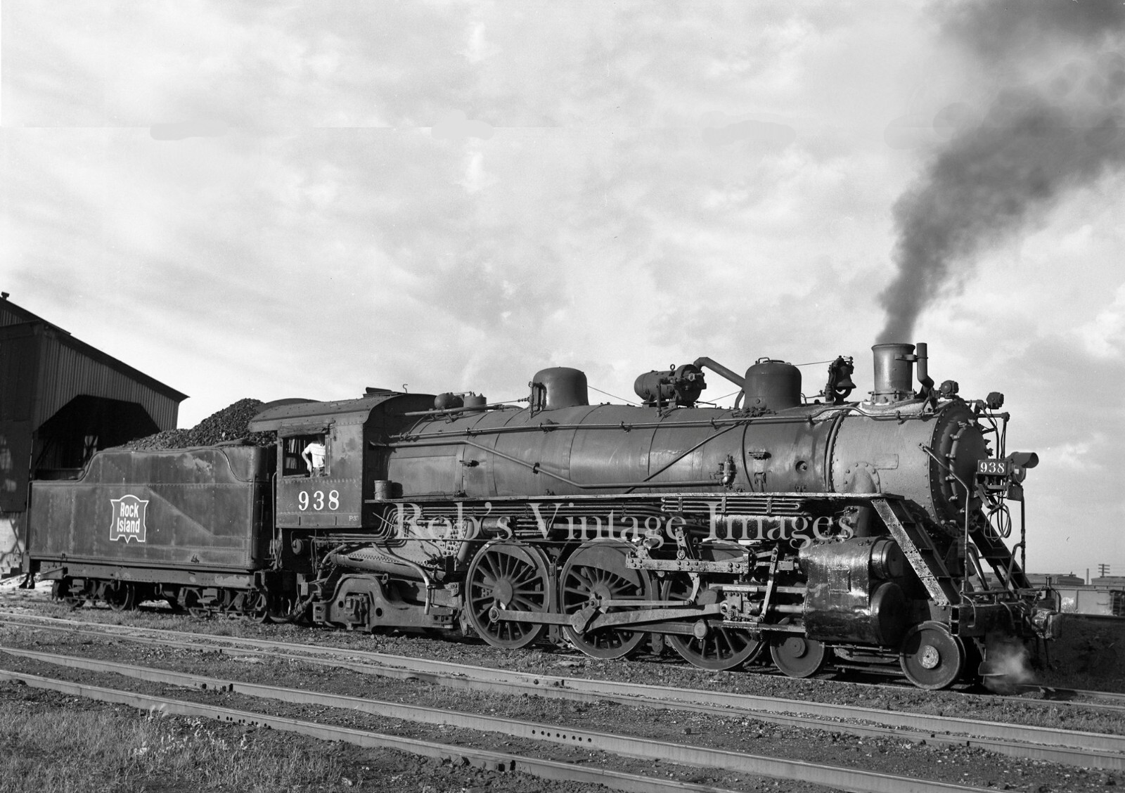 Rock Island Steam Locomotive Photo 938 4-6-2 Pacific Vintage Railroad ...
