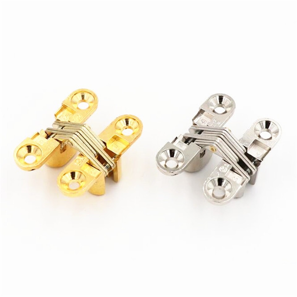 2pcs Invisible Cross Hinge Hidden Concealed Cabinet Cupboard Door ...