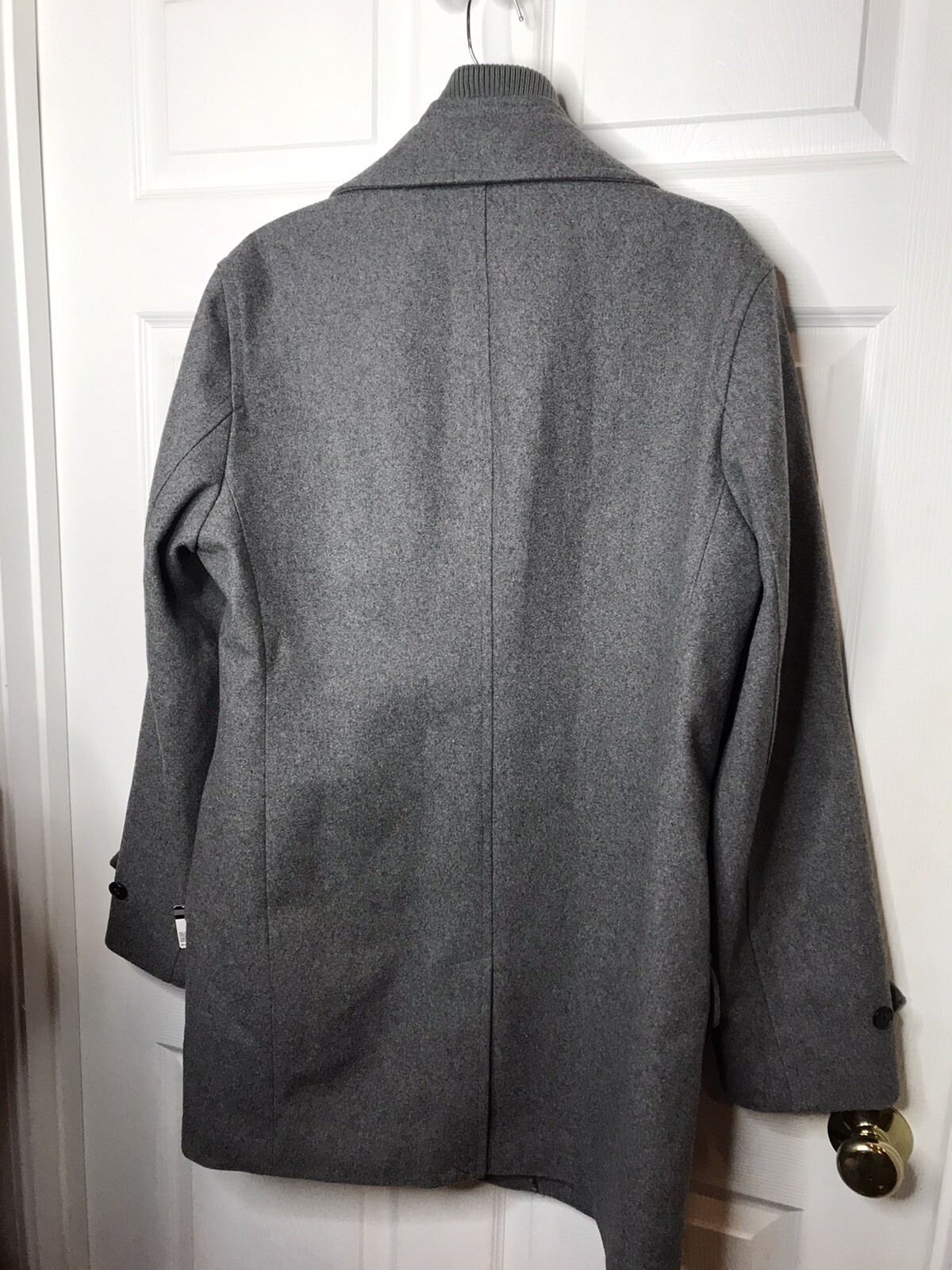J. Ferrar Men's Coat Size Medium NWT Silver Gray Pea Coat | eBay