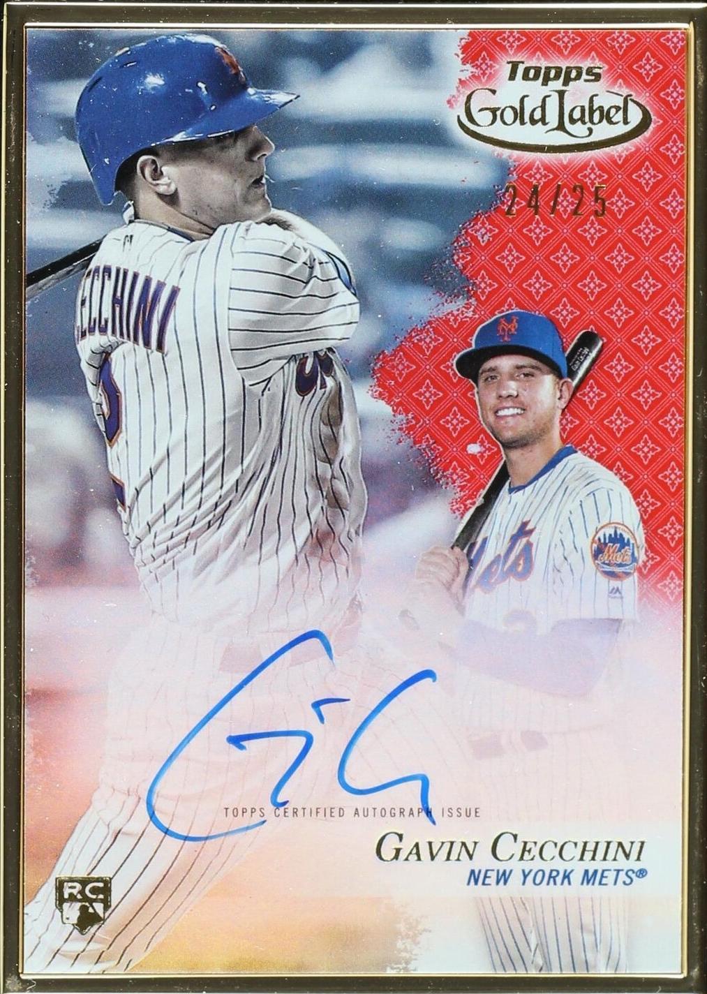2017 Topps Gold Label - Gold Framed Autographs Gavin Cecchini #FA-GC ...