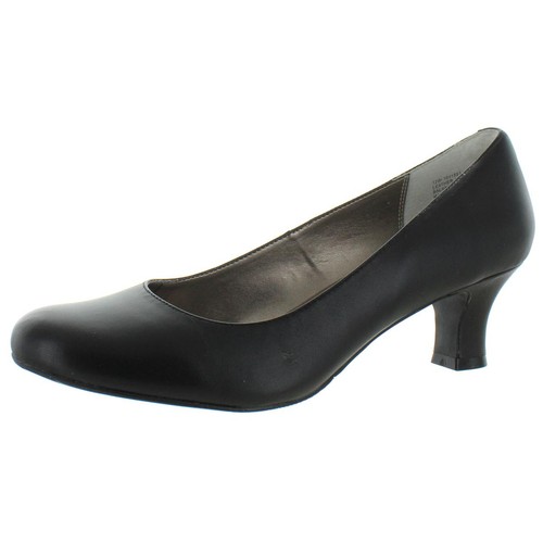 Array Womens Flatter Black Leather Kitten Heels Shoes 6 Medium (B,M ...