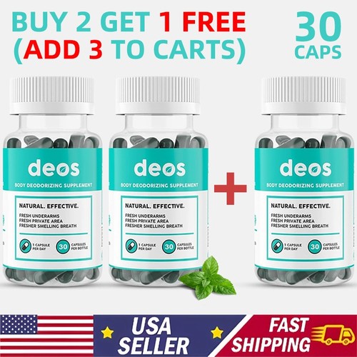 DEOS Internal Deodorant Supplement – DEOS Full Body Deodorizer - 30 ...