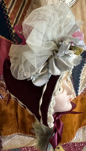Vintage Fancy Bonnet For Antique French Or German Bisque Doll | eBay
