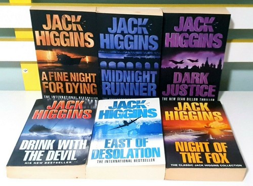 Lot of 6x Jack Higgins Thriller Fiction Novels! Dark Justice, Night of ...