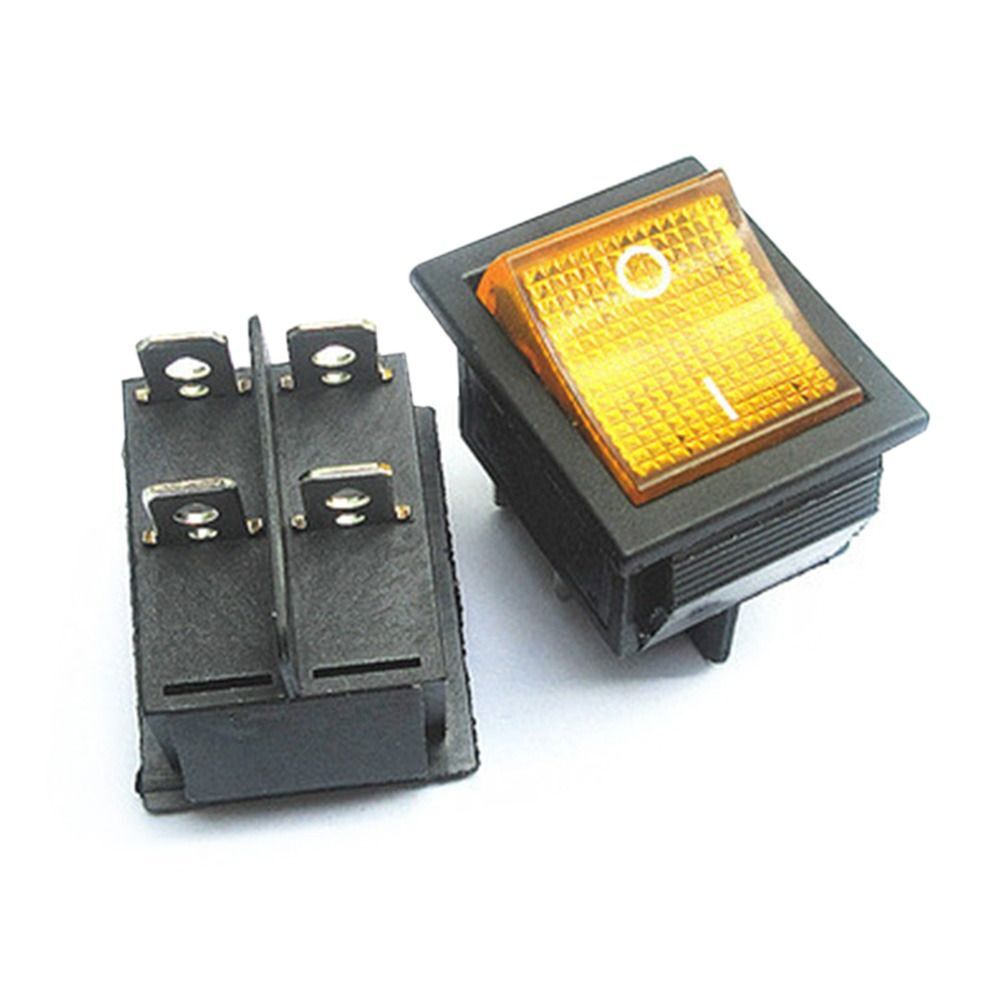 For Home 16A 4-Pin With Light Power Reset Button Rocker Kcd4 Ship Type ...