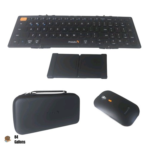 ProtoArc XKM01 Mini Foldable & Compact Bluetooth Keyboard and Mouse ...