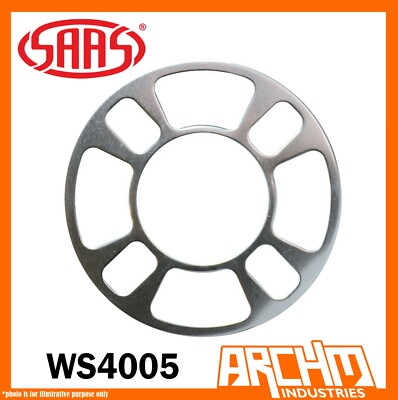 SAAS WHEEL SPACER X 2 UNIVERSAL FIT 4 STUDS 5MM MACHINED CAST ALLOY ...
