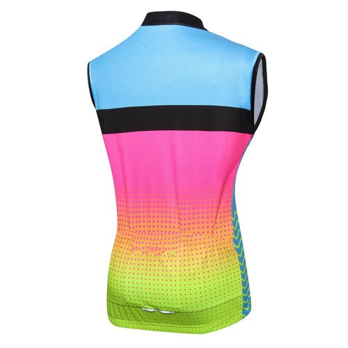 Women's Cycling Vest Top Reflective Sleeveless Bike Cycle Jersey Shirt ...